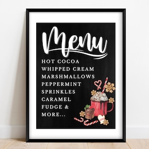 Hot Chocolate Bar Printable Kit | Hot Cocoa Sign | Coffee Bar Decor ...
