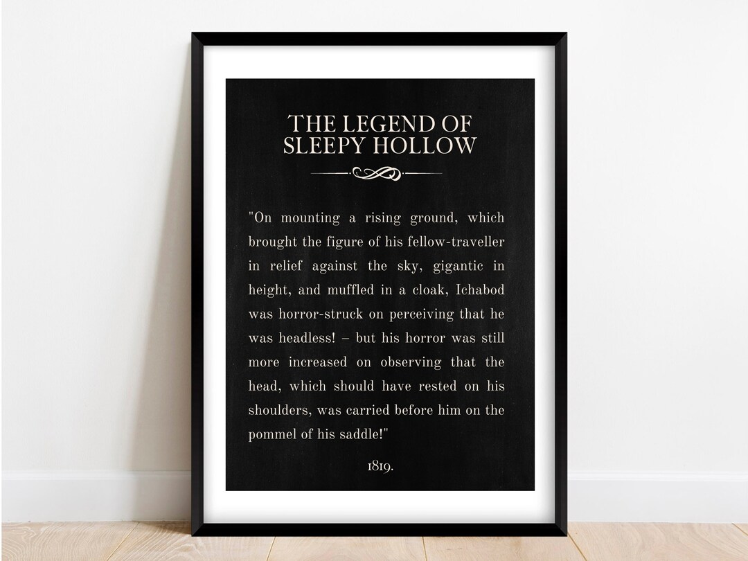 The Legend of Sleepy Hollow | Halloween Book Page Print | Printable ...