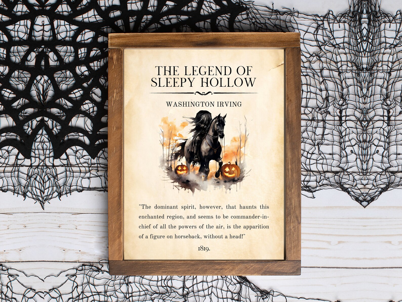 The Legend of Sleepy Hollow | Halloween Book Page Print | Printable ...