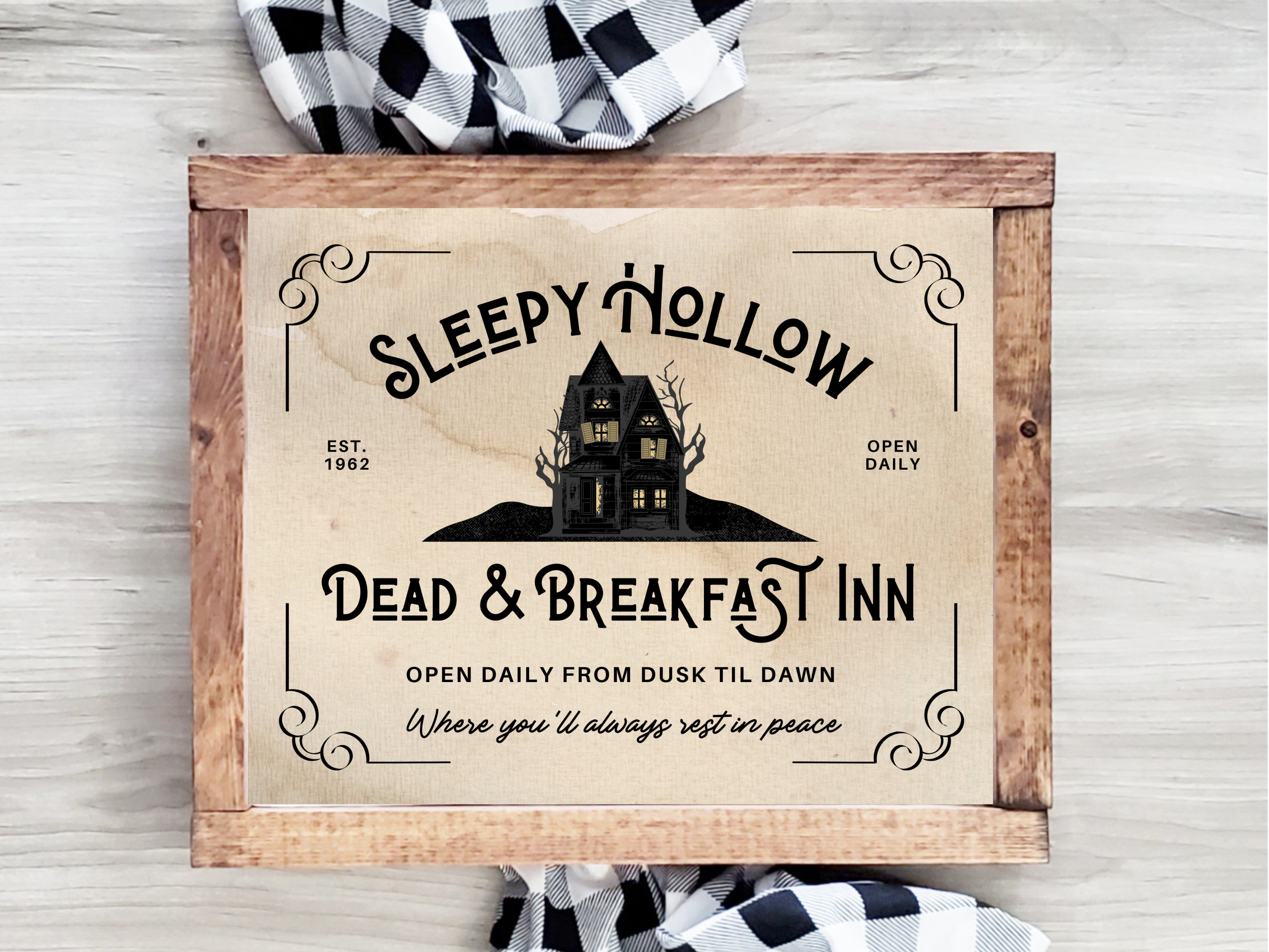 Halloween Printable Sign | Dead and Breakfast | Sleepy Hollow Sign ...