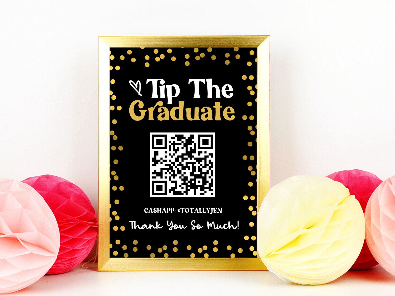 Graduation Gift Sign Graduation Party Sign QR Code Sign - Etsy