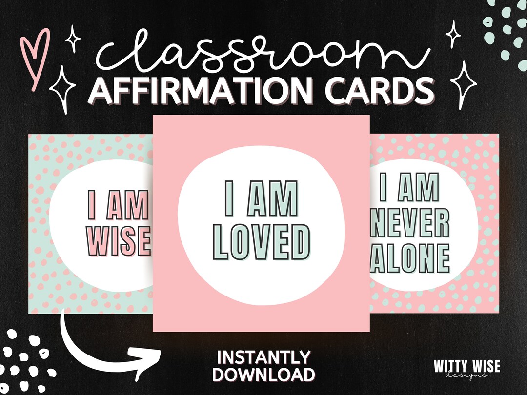 Classroom Affirmations | Teacher Templates | Classroom Templates ...