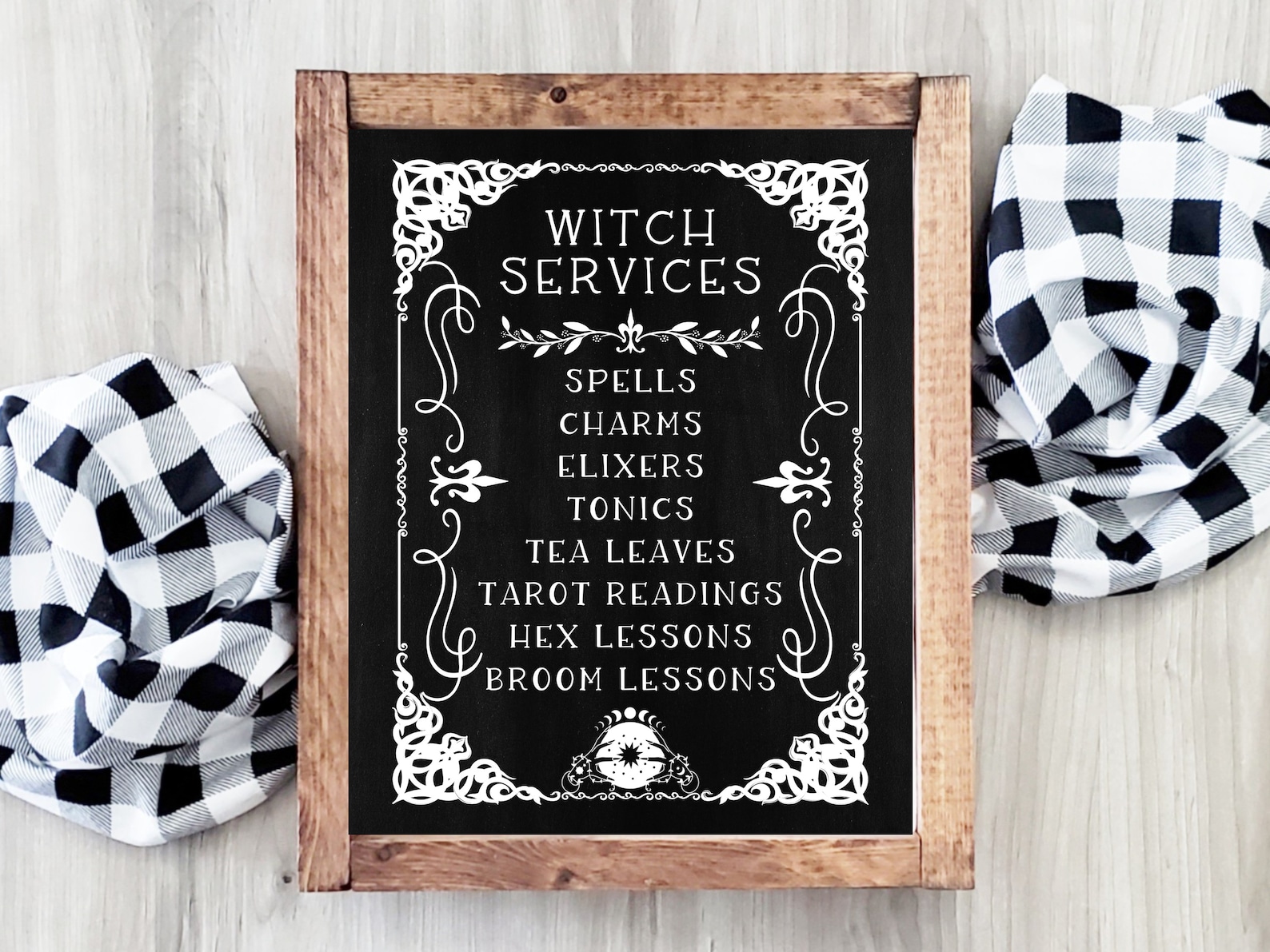 Witch Services Sign | Halloween Printable | Vintage Halloween Decor ...