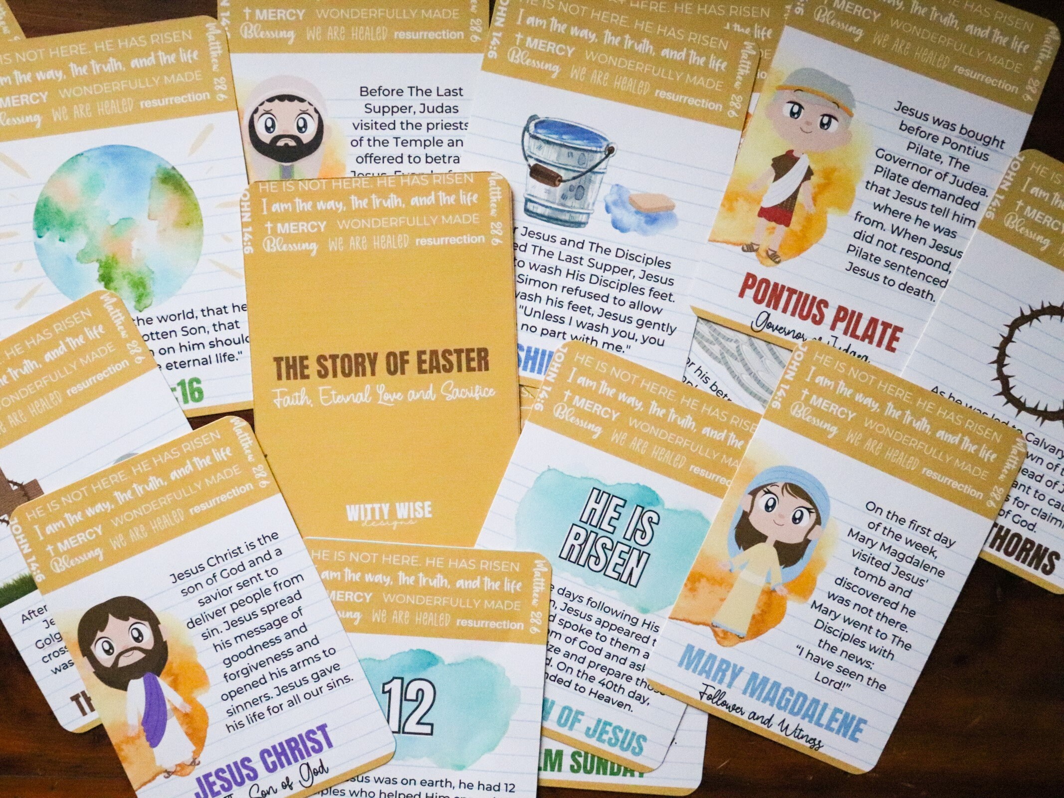 Easter Game Printables Bible Easter Flash Cards Bible | Etsy