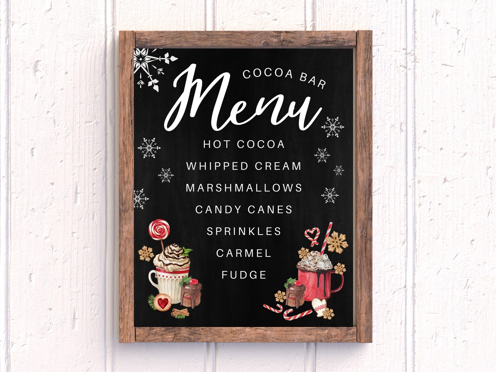 Hot Cocoa Bar Menu | Personalized Hot Chocolate Sign | Coffee Bar Sign ...