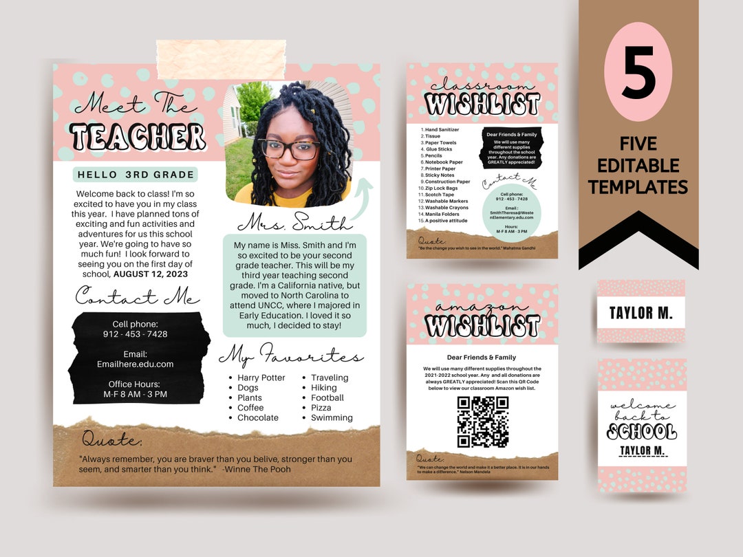 Meet the Teacher Template | Back to School Newsletter | Student Gift ...