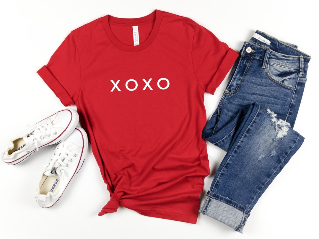 Camiseta Xoxo Camiseta Abrazos Y Besos Camiseta De San Valentín
