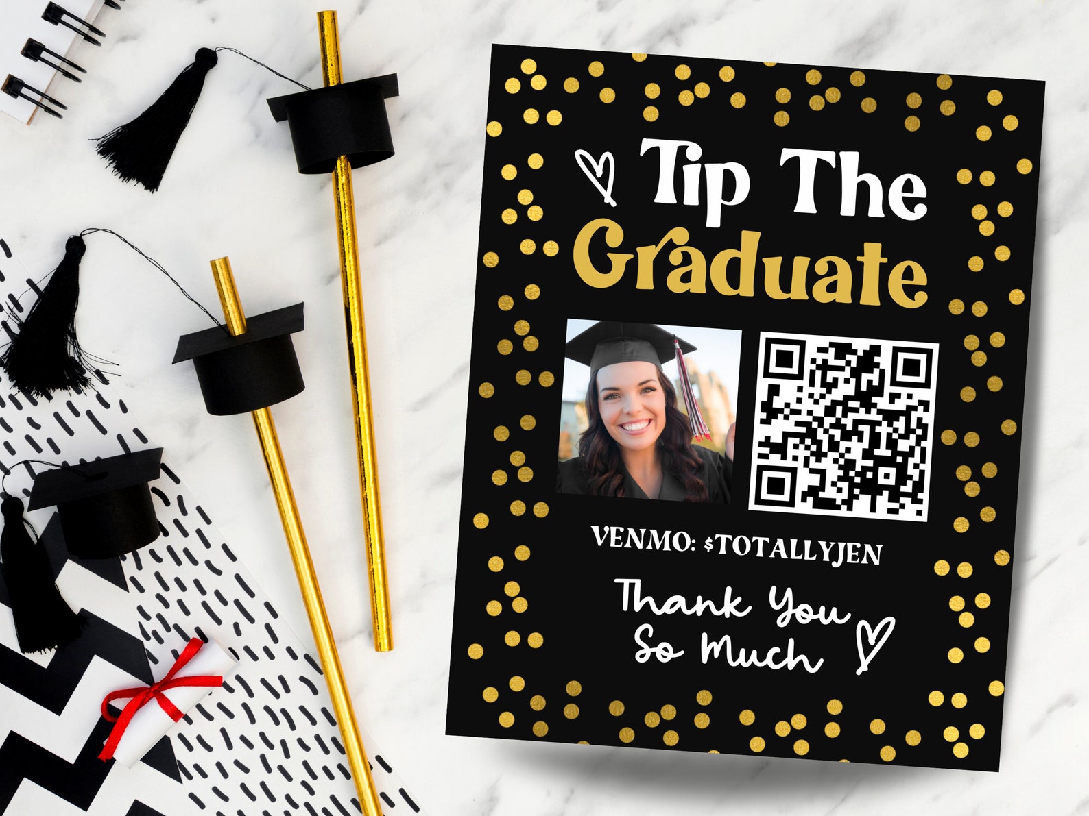 Graduation Gift Sign Graduation Party Sign QR Code Sign - Etsy