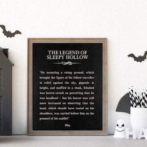The Legend of Sleepy Hollow | Halloween Book Page Print | Printable ...
