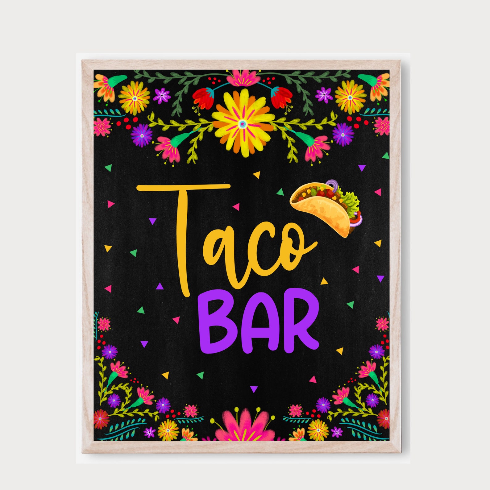 Taco Bar Sign Fiesta Theme Party Fiesta Bridal Shower | Etsy