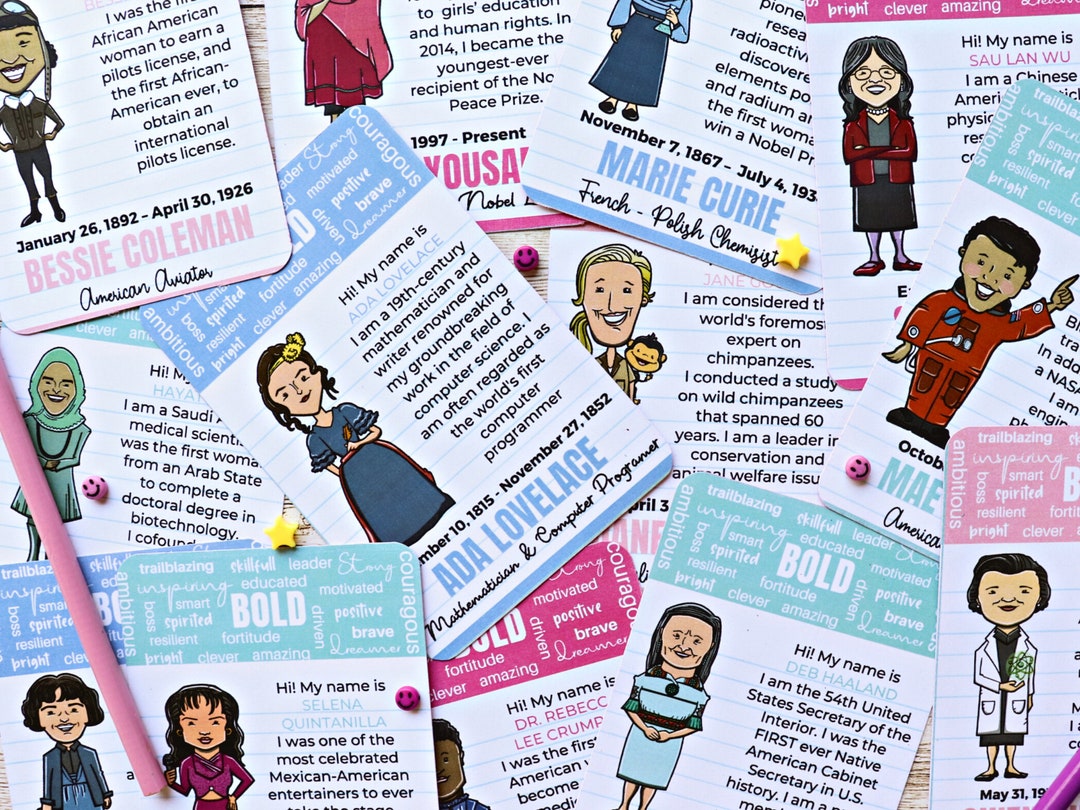 Women's History Month Printable Flashcards | Homeschool Curriculum ...