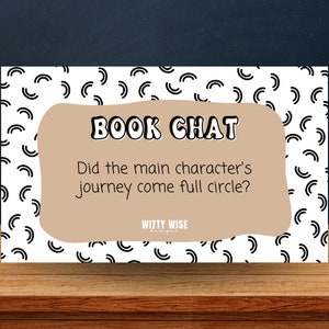Book Club Discussion Questions | Book Club Cards | Bibliophile Gifts ...
