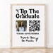 Graduation Party Sign | QR Code Sign | Tip the Graduate | Venmo Sign ...