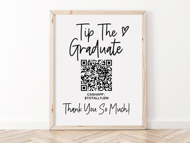 Graduation Party Sign Graduation Gift Sign QR Code Sign - Etsy