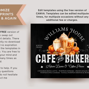 Pumpkin Coffee Bar Sign | Hot Cocoa Sign | Pumpkin Spice Latte | Fall ...