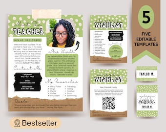 Meet the Teacher Template Back to School Newsletter Student Gift Tags ...
