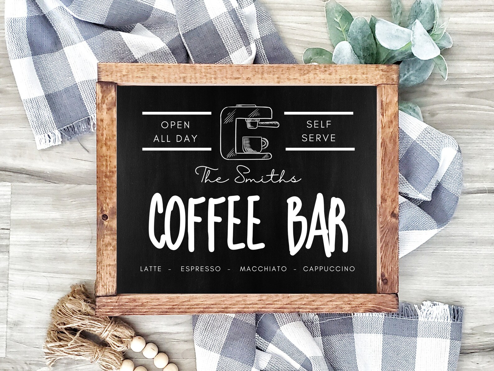 Coffee Bar Sign Personalized Coffee Sign Printable Wall - Etsy