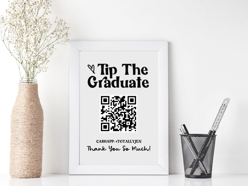 Graduation Gift Sign Graduation Gift Sign QR Code Sign - Etsy