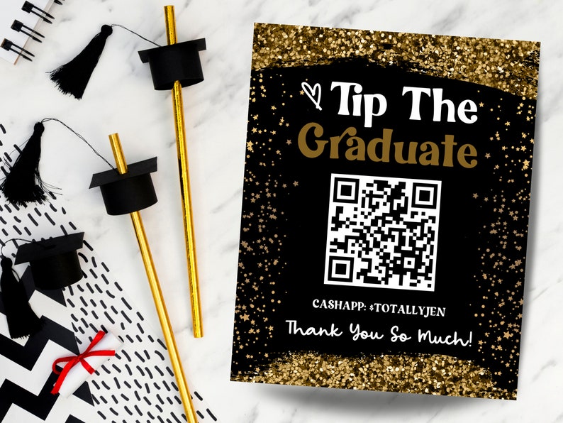 Graduation Party Sign Graduation Gift Sign QR Code Sign | Etsy