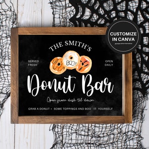 Halloween Donut Bar Sign | Halloween Party Decor | All Hallows Eve ...