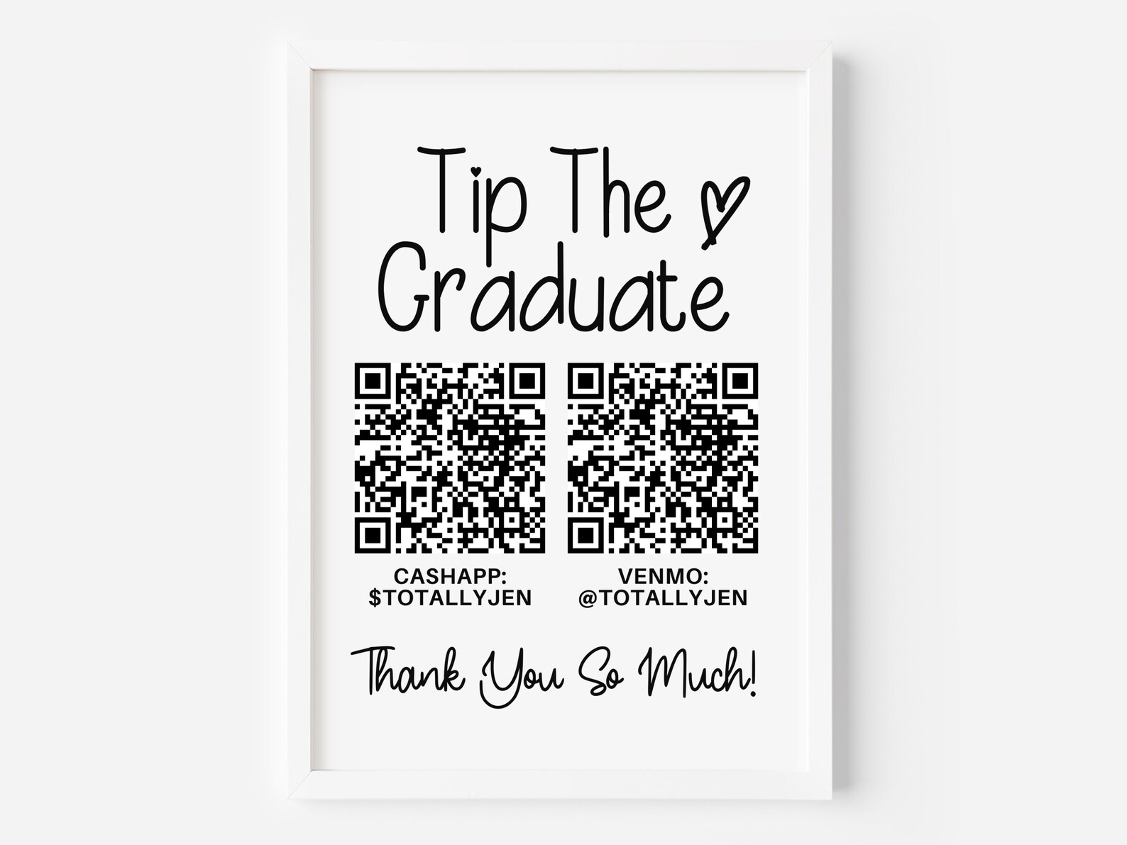 Graduation Party Sign Graduation Gift Sign QR Code Sign | Etsy