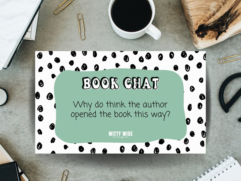 Book Club Discussion Questions Book Club Cards Bibliophile | Etsy