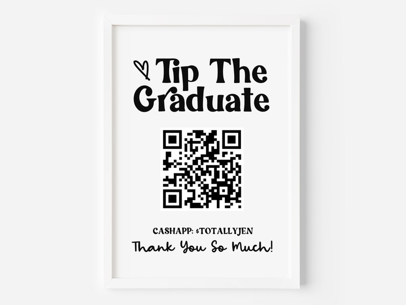 Graduation Gift Sign Graduation Gift Sign QR Code Sign - Etsy