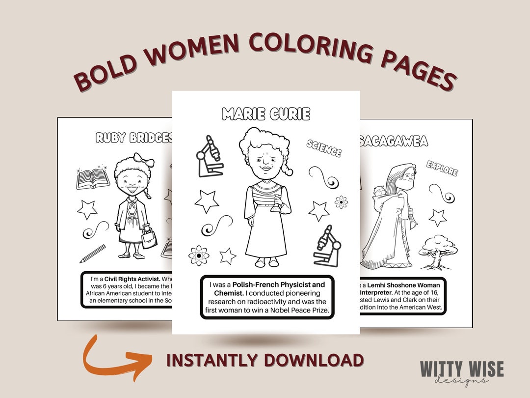 Women's History Coloring Pages | Educational Resources | Women's ...
