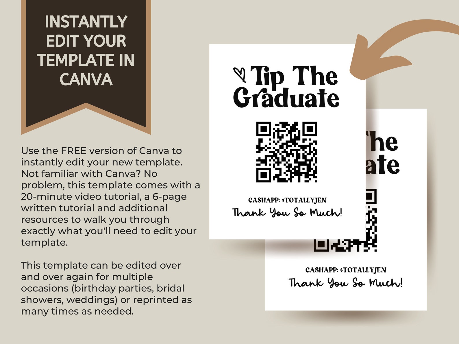 Graduation Gift Sign Graduation Gift Sign QR Code Sign - Etsy