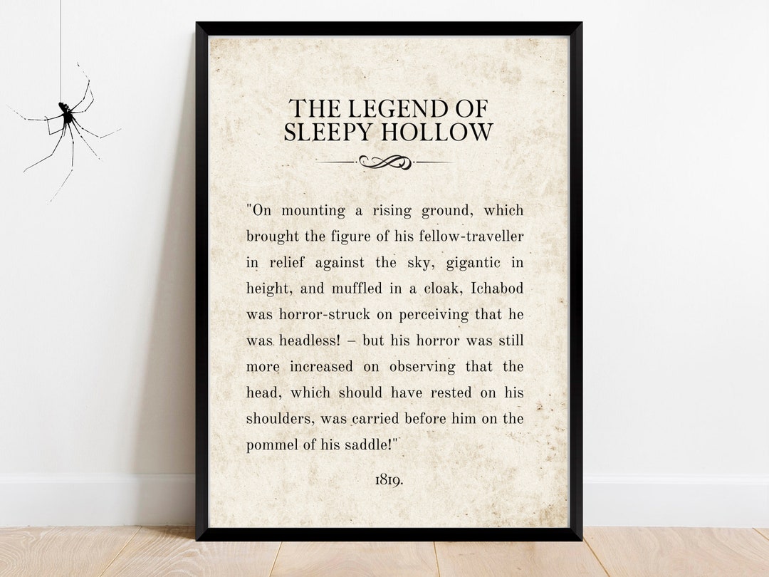 The Legend of Sleepy Hollow | Halloween Book Page Print | Printable ...