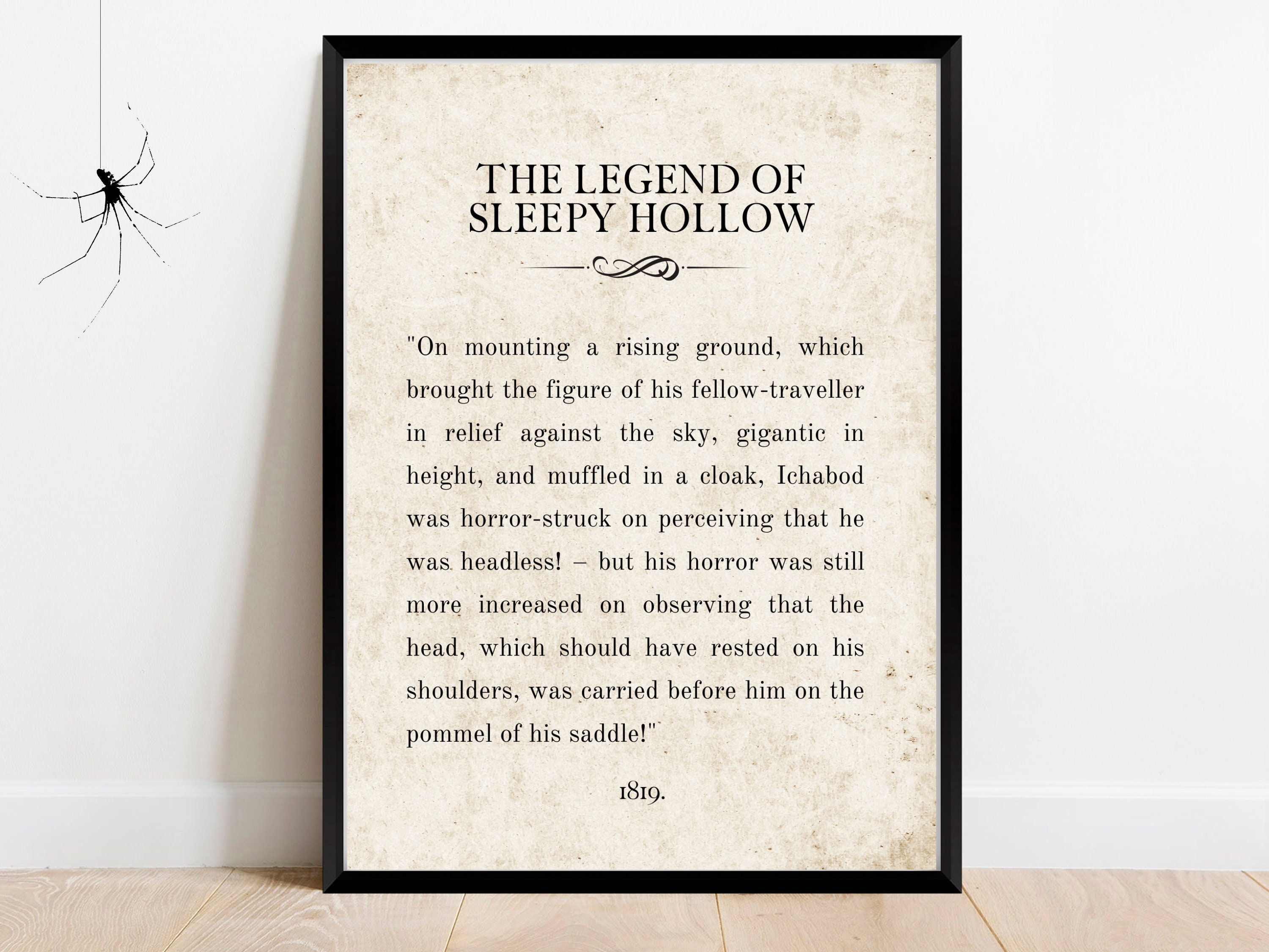 The Legend of Sleepy Hollow Halloween Book Page Print - Etsy