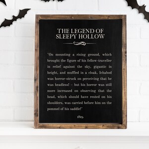 The Legend of Sleepy Hollow | Halloween Book Page Print | Printable ...