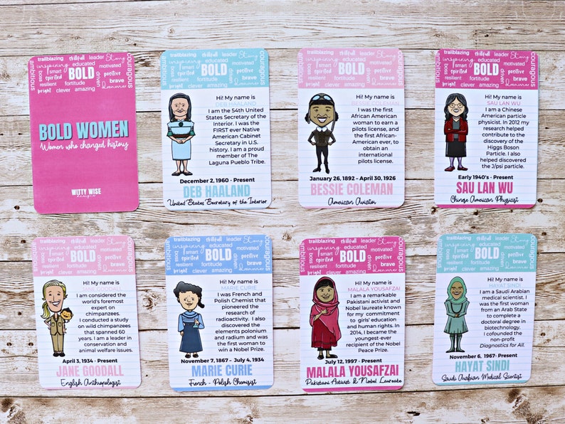 Women's History Month Printable Flashcards | Homeschool Curriculum ...