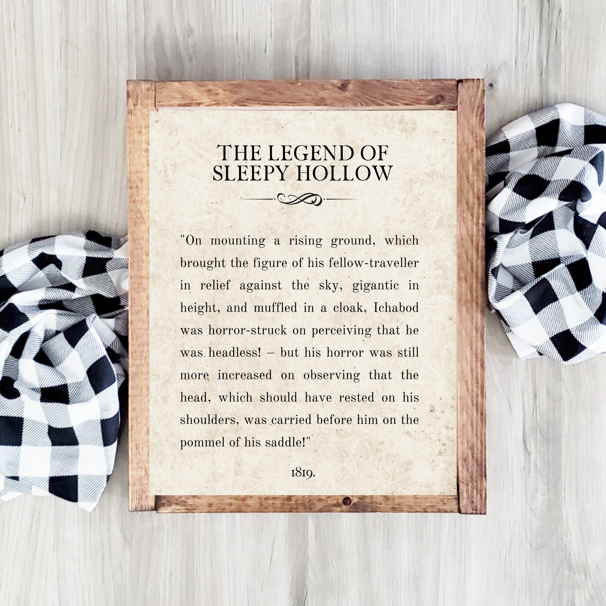 The Legend of Sleepy Hollow Halloween Book Page Print - Etsy