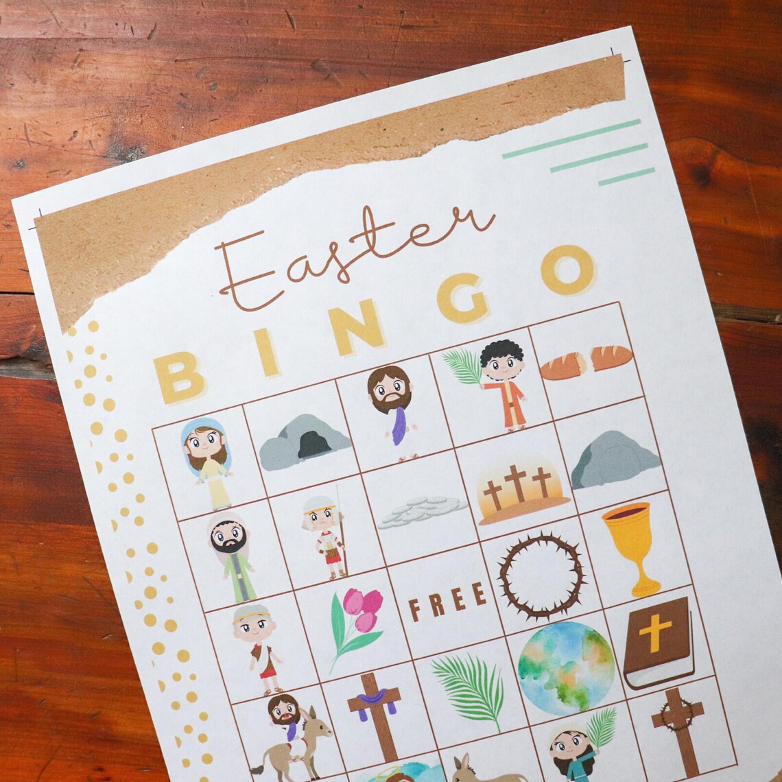 Bible Easter Bingo Printable Easter Kids Activities Easter | Etsy