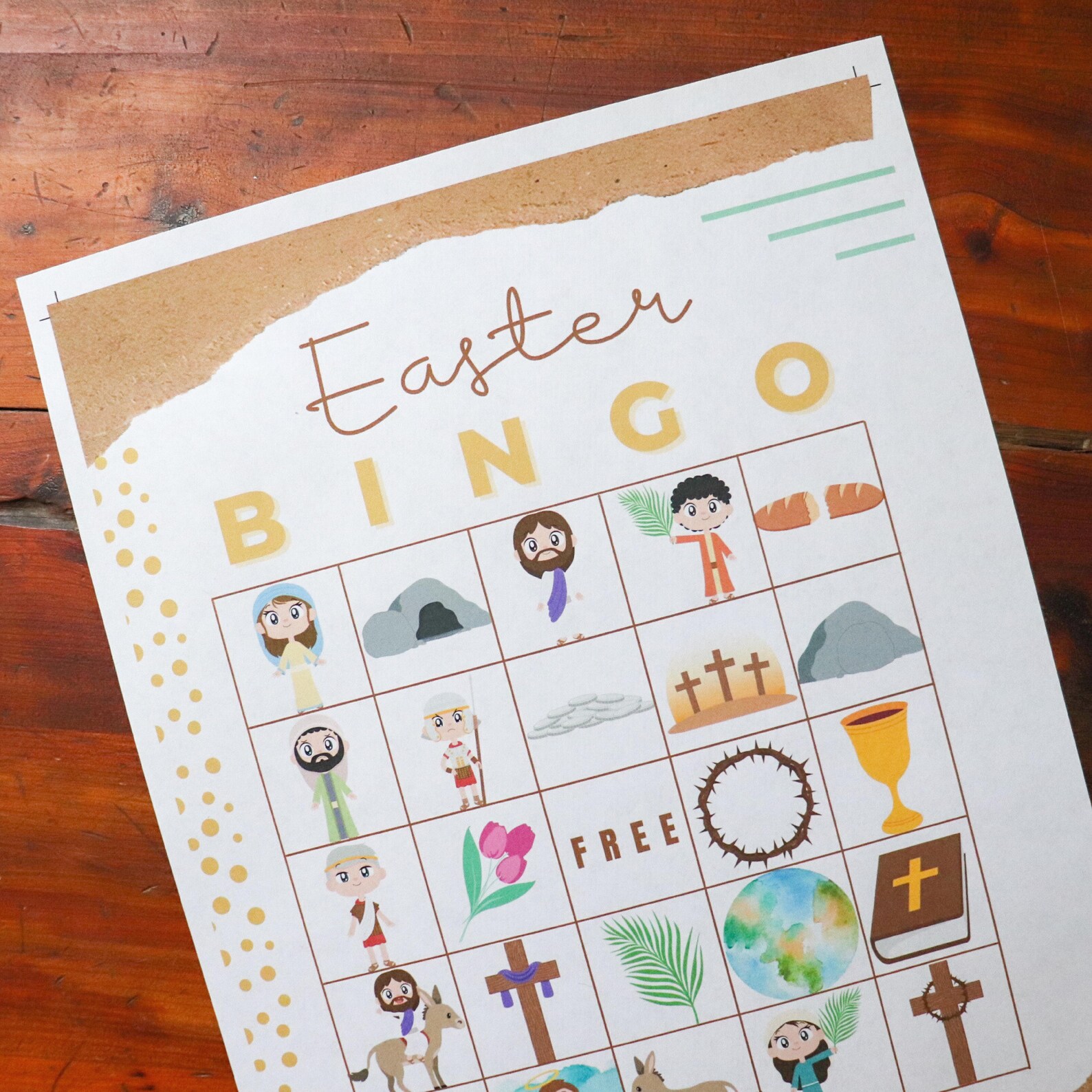 Bible Easter Bingo Printable Easter Kids Activities Easter | Etsy