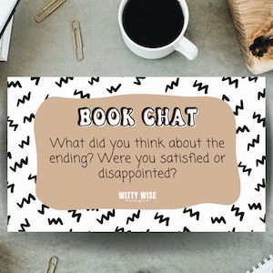 Book Club Discussion Questions | Book Club Cards | Bibliophile Gifts ...