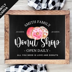 Donut Wall Sign | Personalized Coffee Bar Decor | Valentine's Day ...