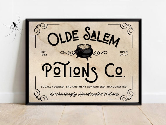 Halloween Potions Sign Halloween Printable Vintage - Etsy