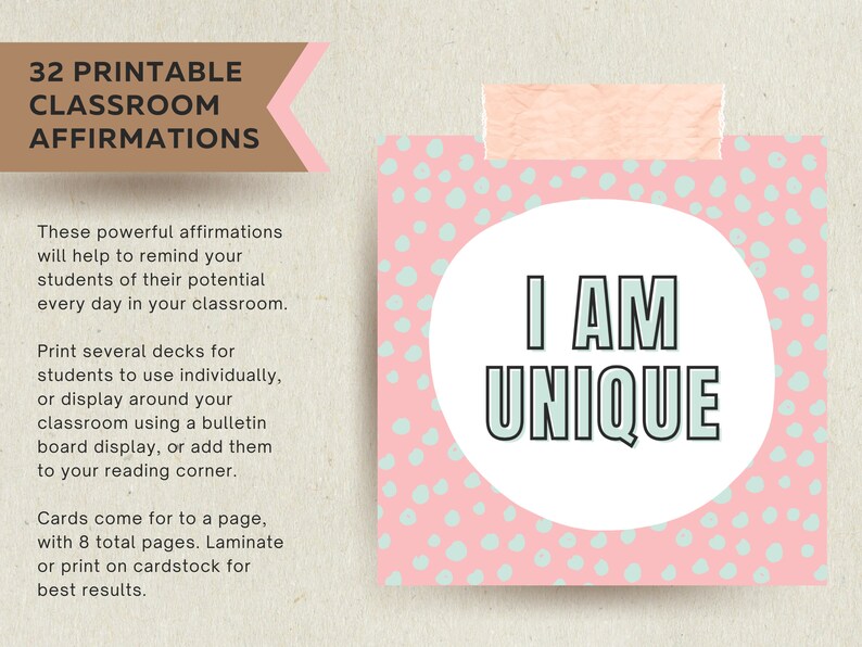 Classroom Affirmations Teacher Templates Classroom | Etsy