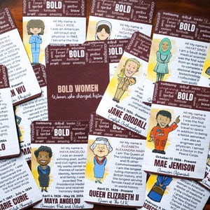 Women in History Flash Cards and Coloring Pages Bundle | Women's ...