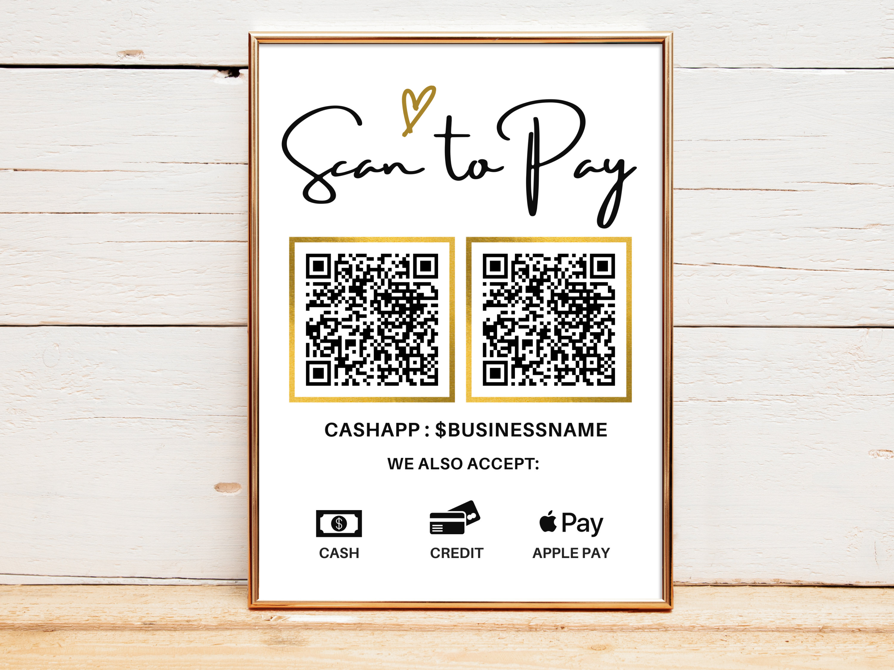 QR Code Sign | Scan to Pay Sign | Small Business Marketing | Venmo Sign ...