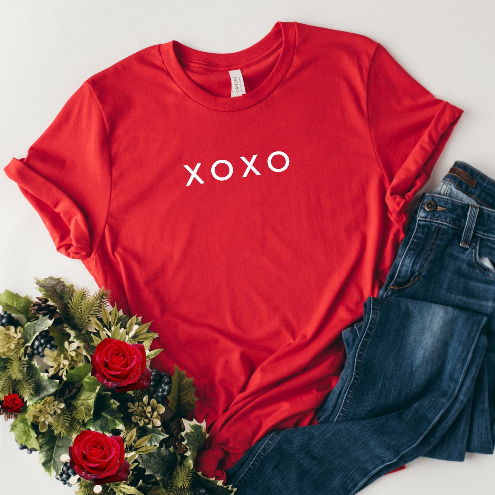 Camiseta Xoxo Camiseta Abrazos Y Besos Camiseta De San Etsy España