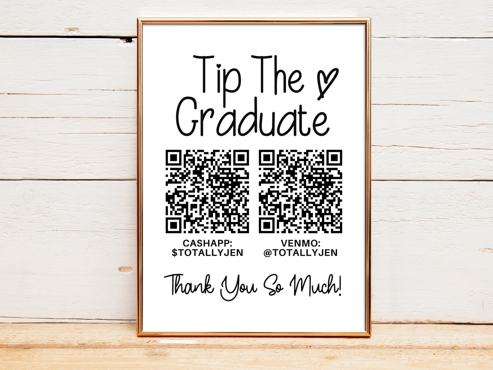 Graduation Party Sign Graduation Gift Sign QR Code Sign | Etsy