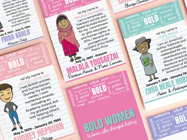 Women's History Month Printable Flashcards | Homeschool Curriculum ...