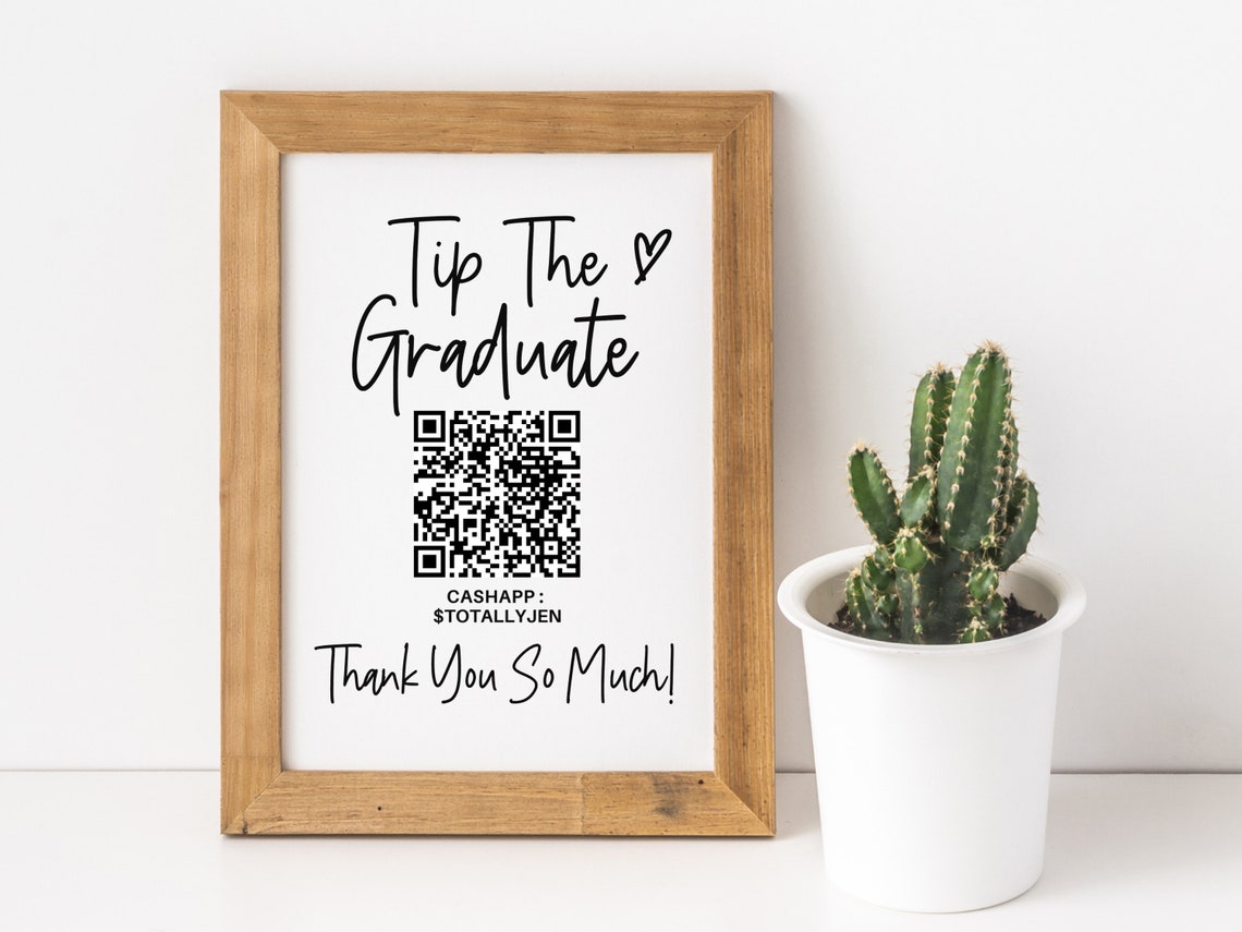 Graduation Party Sign Graduation Gift Sign QR Code Sign - Etsy
