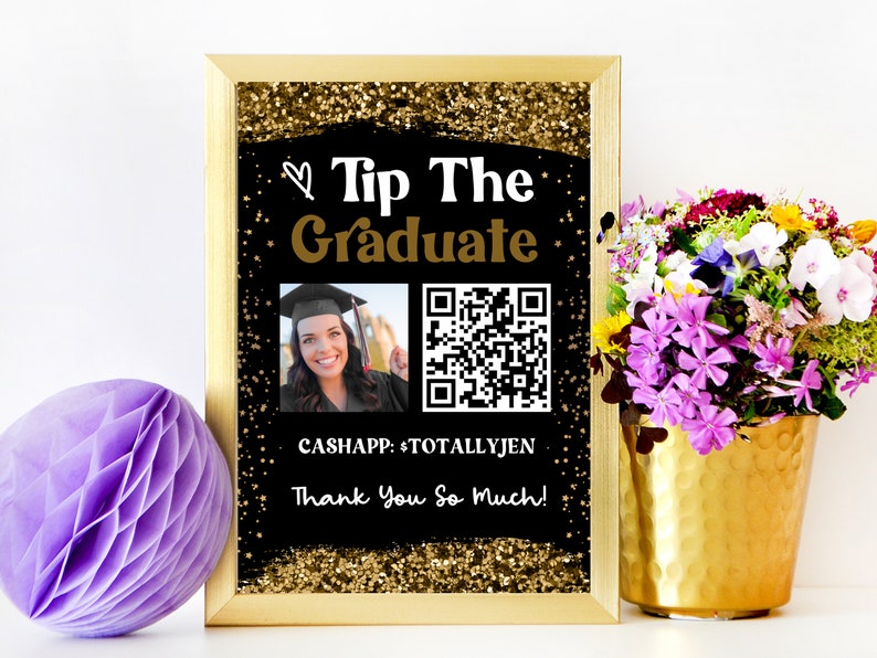 Graduation Party Sign Graduation Gift Sign QR Code Sign - Etsy