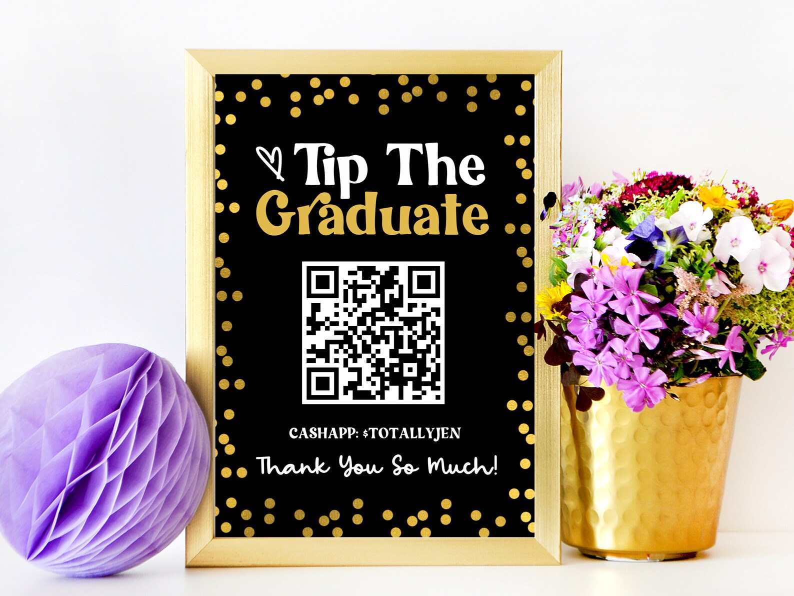 Graduation Gift Sign Graduation Party Sign QR Code Sign - Etsy