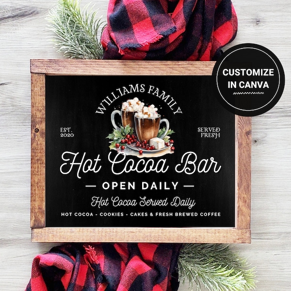 Hot Cocoa Sign - Etsy