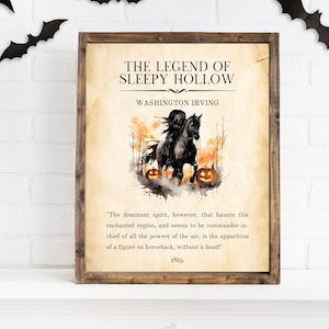 The Legend of Sleepy Hollow | Halloween Book Page Print | Printable ...